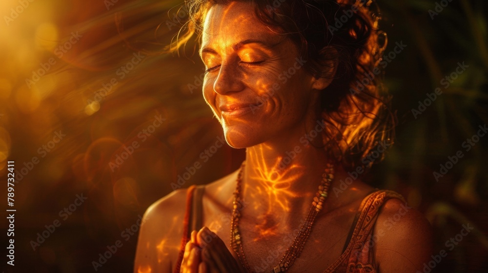 Rays of light seem to radiate from the very core of this portrait ...