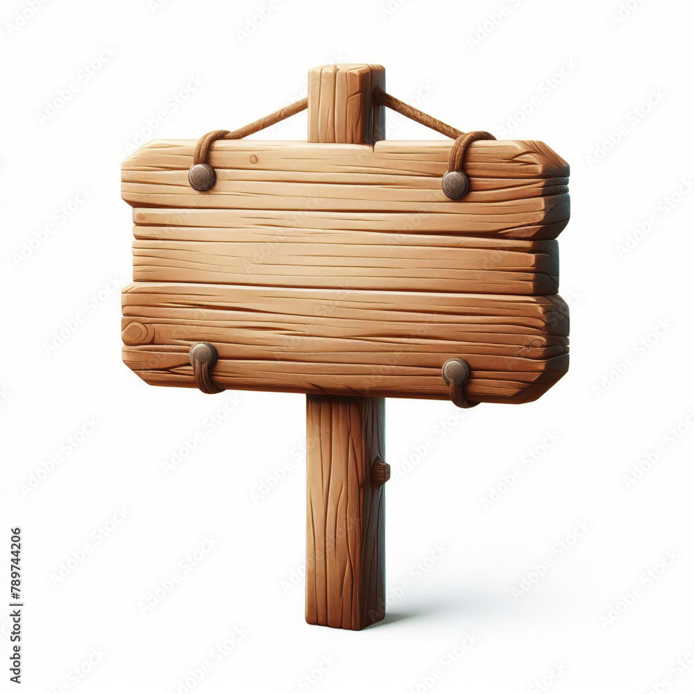 Blank empty wooden rustic signage sign board signpost post wood on ...