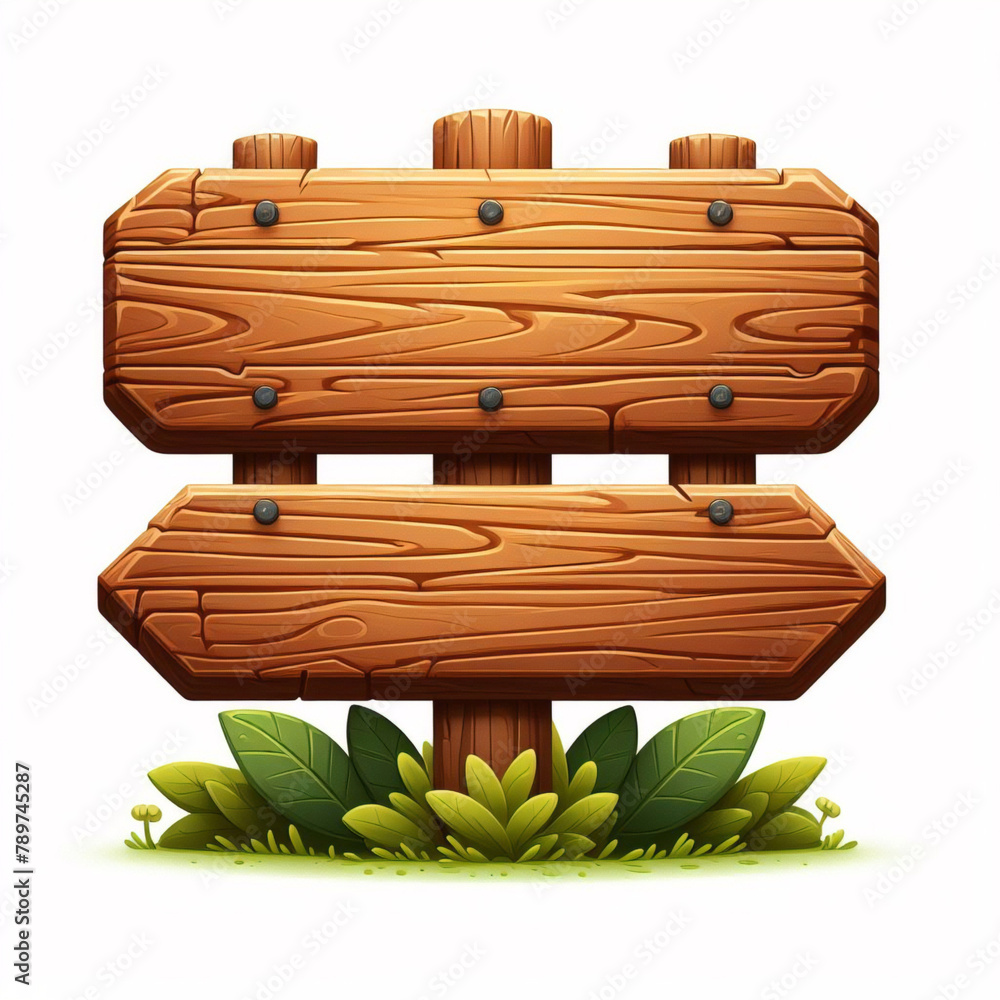 Blank empty wooden rustic signage sign board signpost post wood on ...