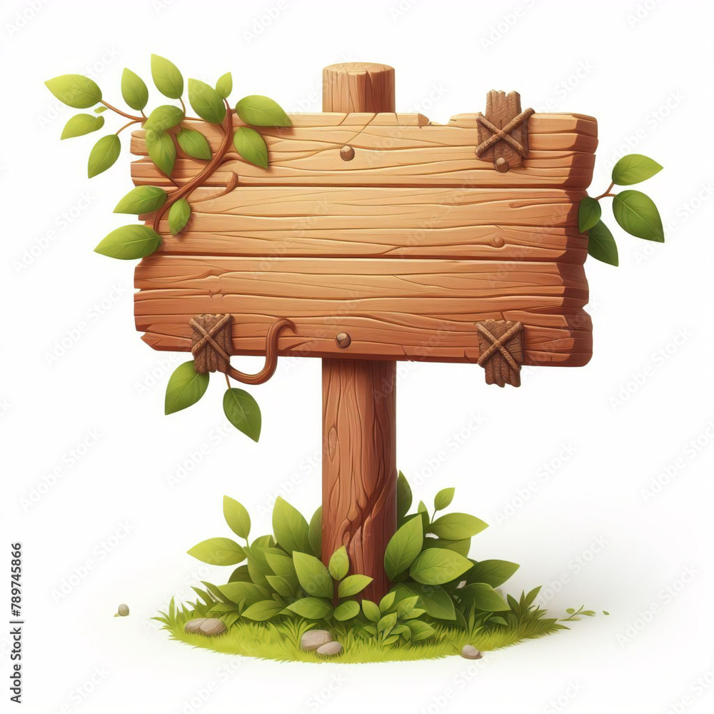 Blank empty wooden rustic signage sign board signpost post wood on ...