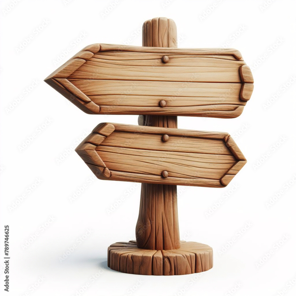 Blank empty wooden rustic signage sign board signpost post wood on ...