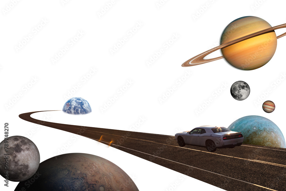 Road to space png border, surreal remixed media, transparent background ...