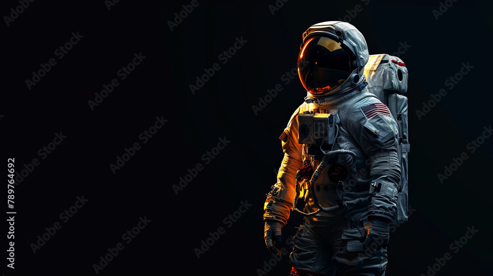 The figure of the astronaut, outlined, looks like a symbol of courage ...