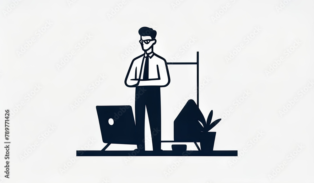 businessman with laptop, person with laptop, person working on laptop ...