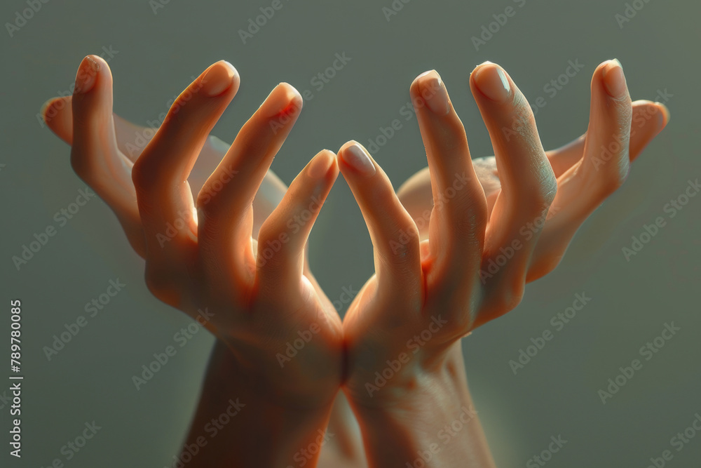 Hands, palm and praise for religion, faith and spirituality for prayer ...
