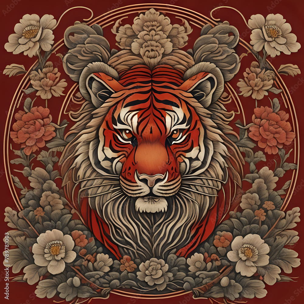 tiger head vector, head of tiger, tiger head vector illustration, icon ...