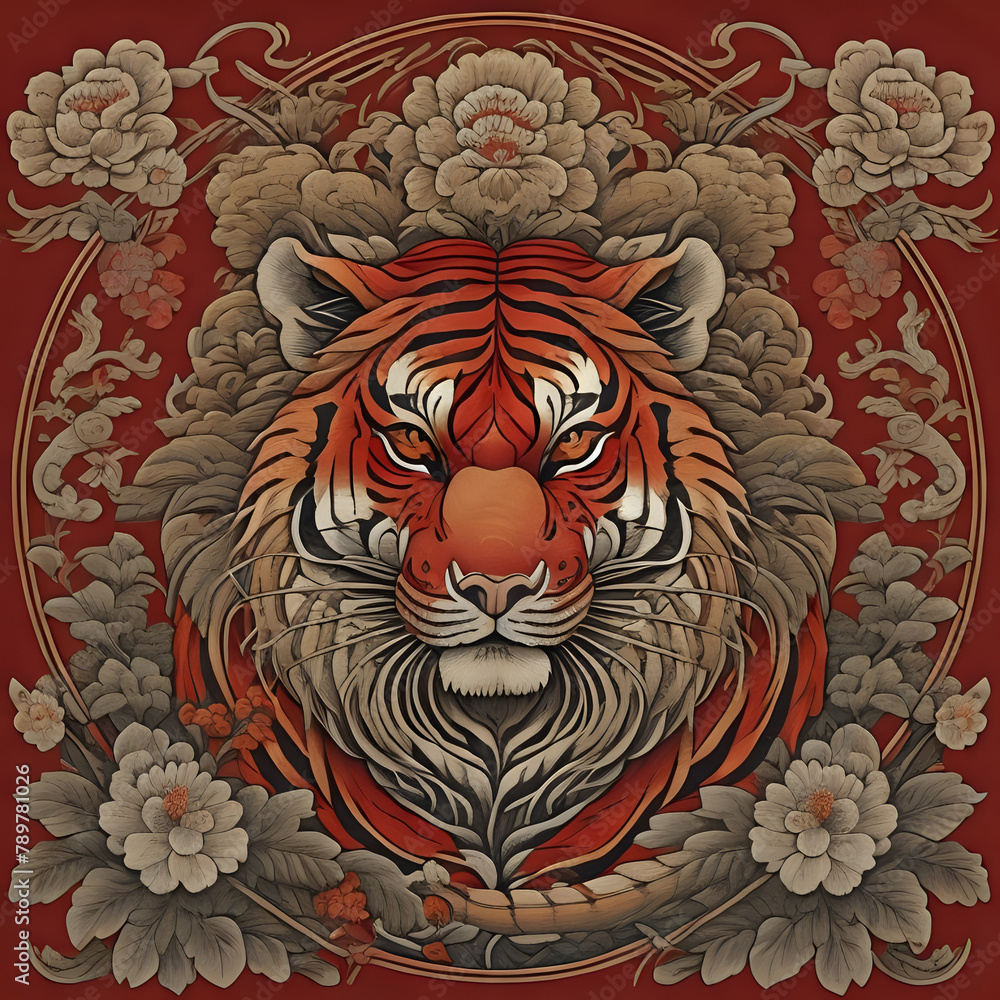 tiger head vector, head of tiger, tiger head vector illustration, icon ...