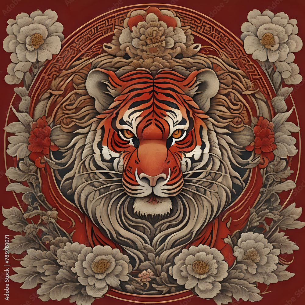 tiger head vector, head of tiger, tiger head vector illustration, icon ...