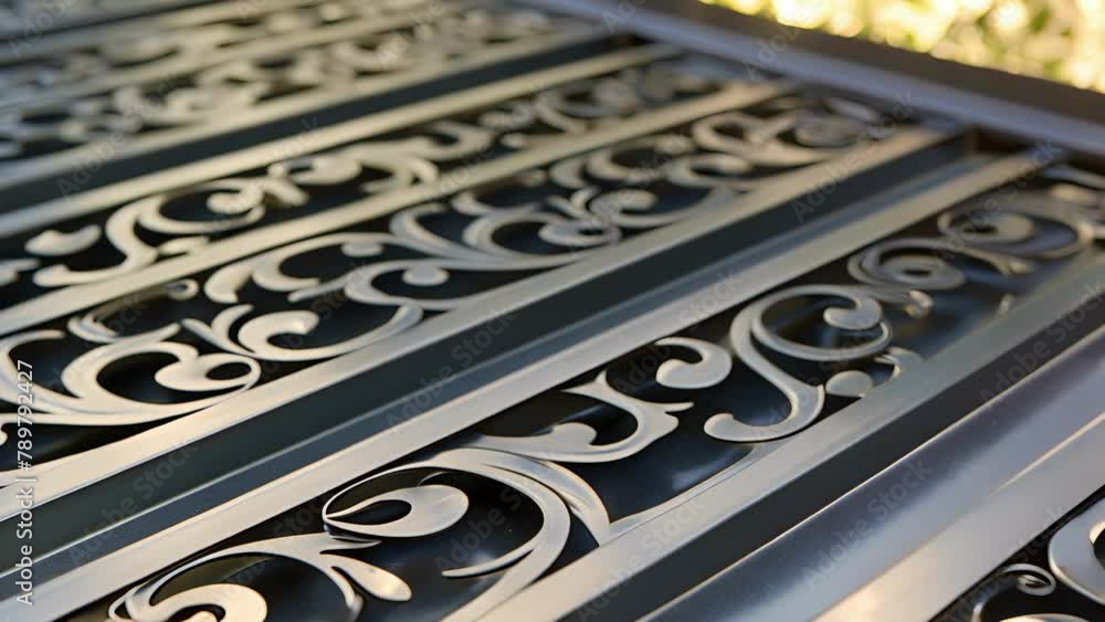 A traditional patterned pat featuring delicate swirls and curves ...