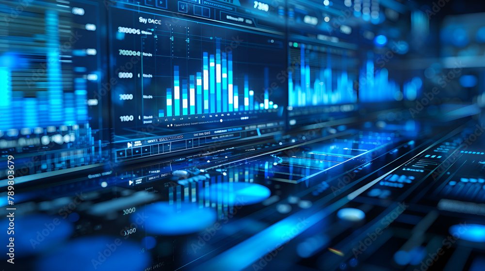 Stereoscopic data chart, visual data screen,data table, Visual data ...