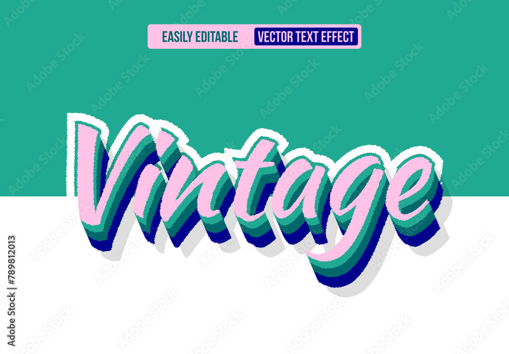 Vintage Text Effect Design Stock Template | Adobe Stock