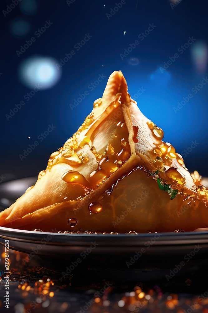 Samosa, samsa or somsa is a triangular fried cake. The filling is ...
