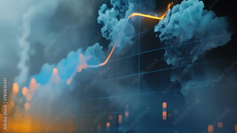 A graph showing the decrease in carbon emissions thanks to the growing ...