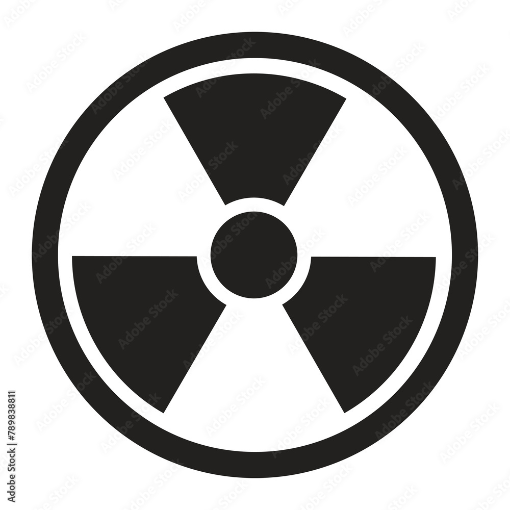 Radiation icon png, transparent background Stock Illustration | Adobe Stock