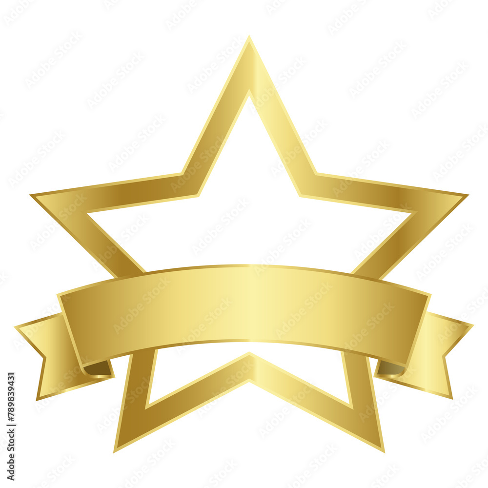 Gold badge png, transparent background Stock Illustration | Adobe Stock
