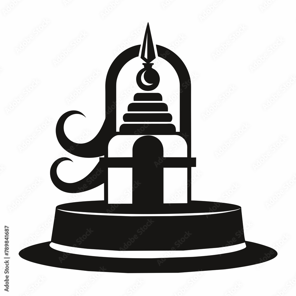 buddhist prayer wheel Lord Shiva Vector Illustration Stock Vector ...