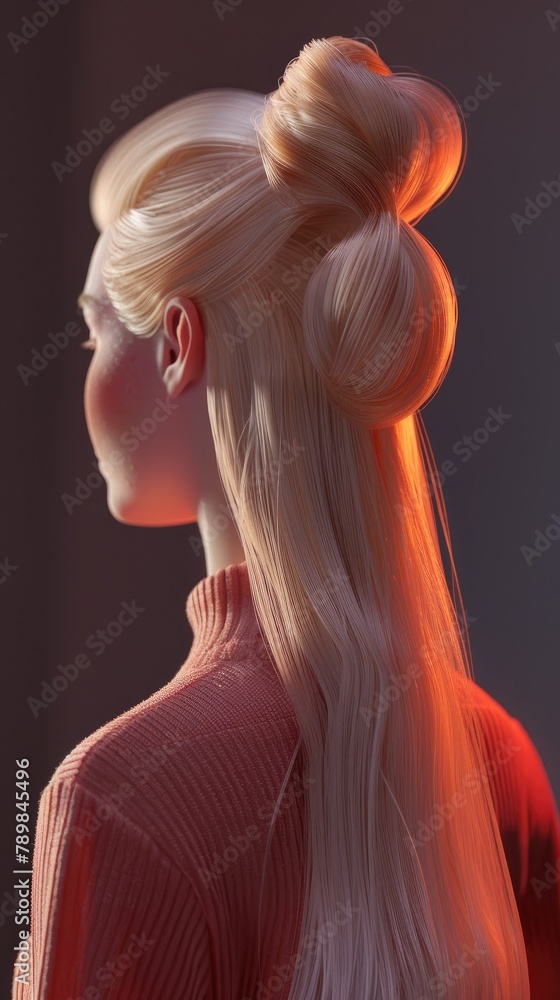 Animated sequence of a hair transformation using a specific product ...