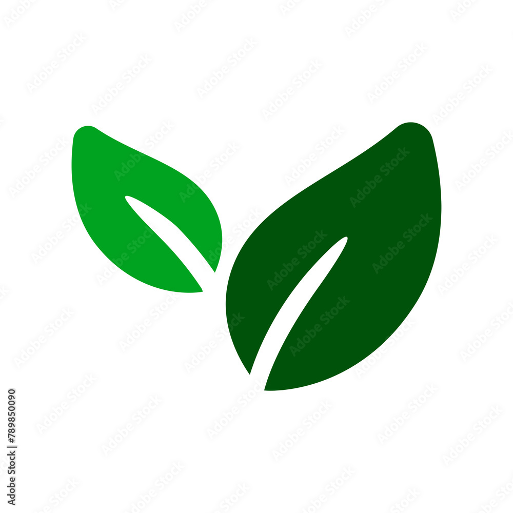 Leaf icon png, nature business symbol flat design illustration Stock ...