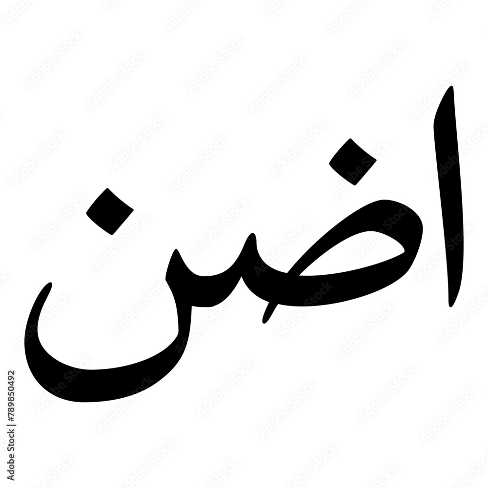 Aden Muslim Girls Name Naskh Font Arabic Calligraphy Stock Vector ...