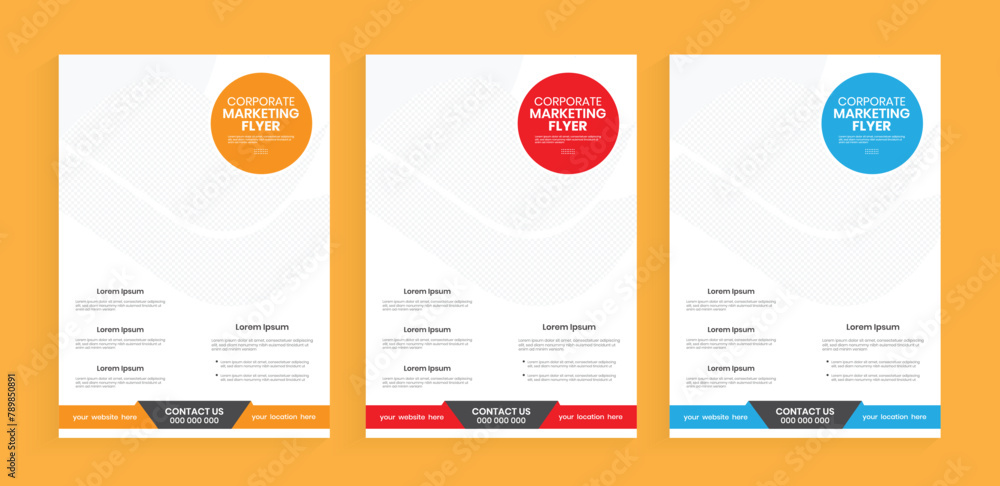 Marketing a4 flier design template. Vector flyer design handout layout ...