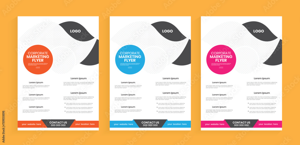 Marketing a4 flier design template. Vector flyer design handout layout ...