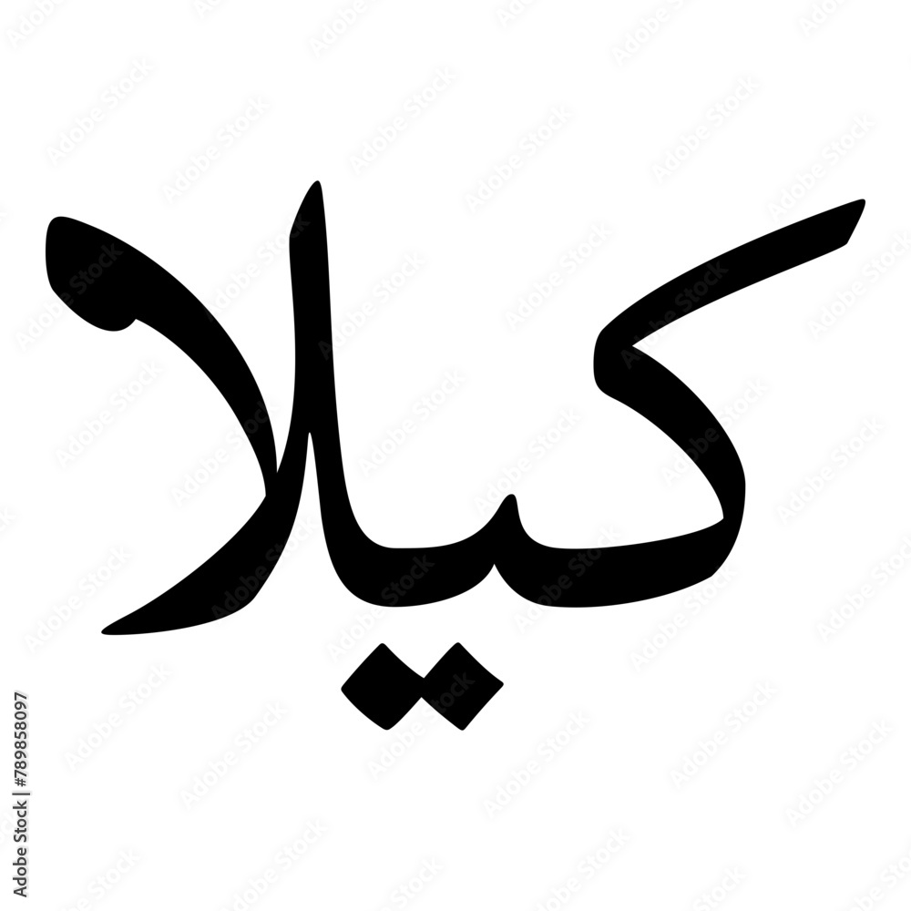 Kayla Muslim Girls Name Naskh Font Arabic Calligraphy Stock Vector ...