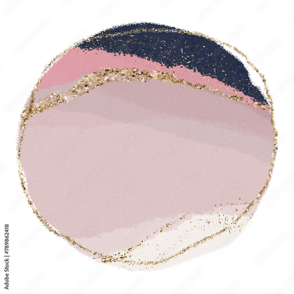 Circle textured png shape cut out, pink glitter on transparent ...