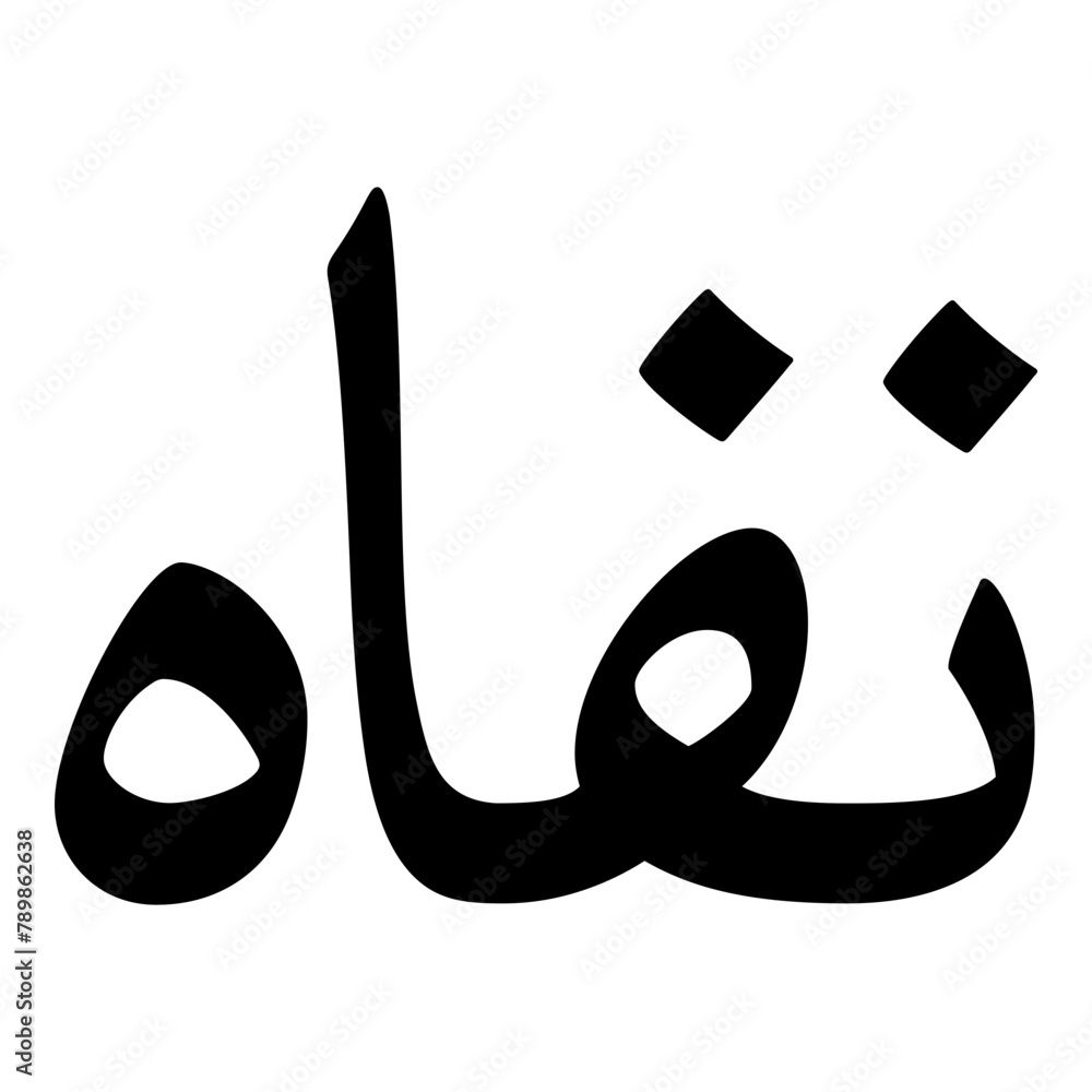 Nevaeh Muslim Girls Name Naskh Font Arabic Calligraphy Stock Vector ...