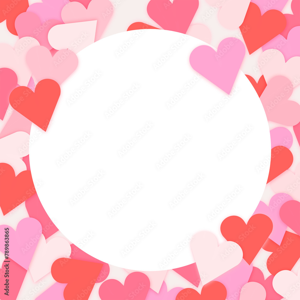Pink heart png frame, transparent background, cute love design Stock ...