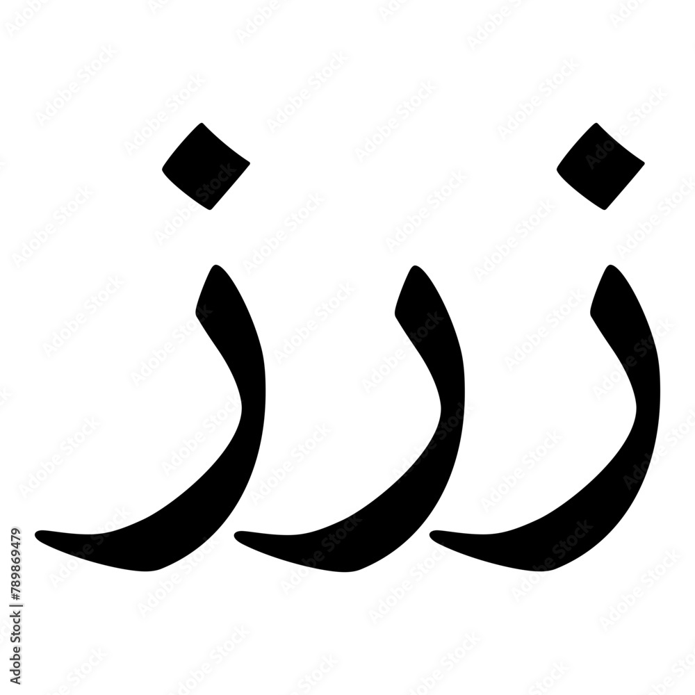 Zoraiz Muslim Girls Name Naskh Font Arabic Calligraphy Stock Vector ...