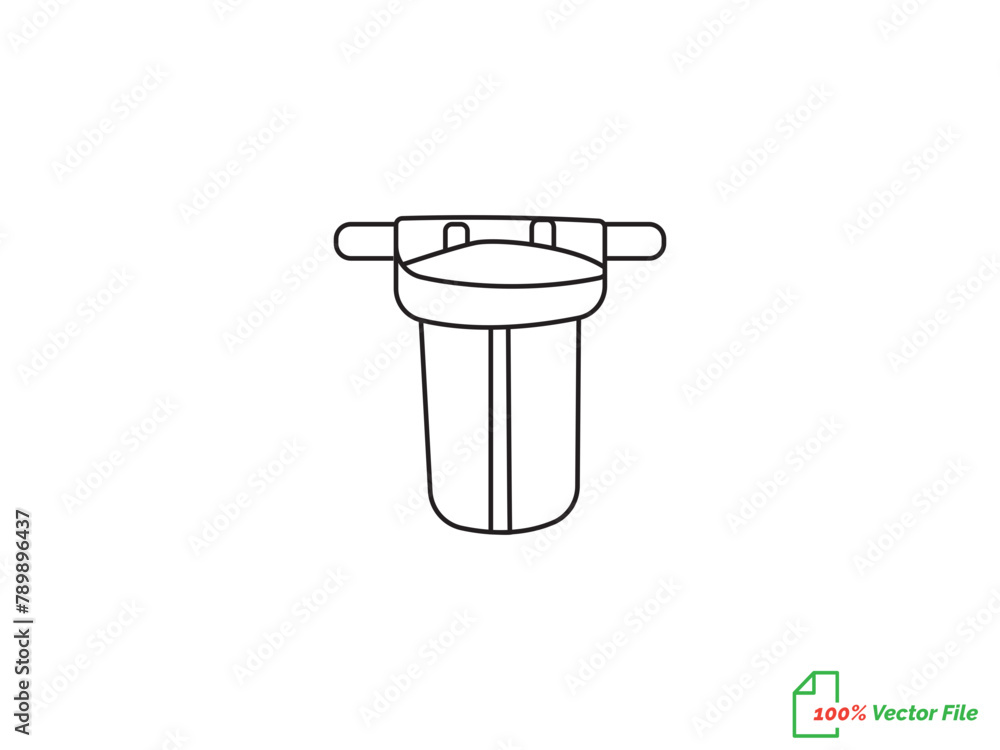 Vetor de Water filter vector line art. Water Filter Element Layers ...