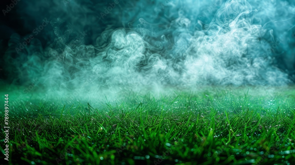 Smoke green background dark ground light smell toxic black bad fog ...