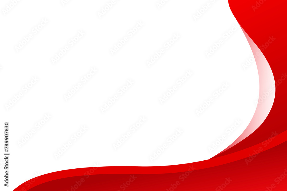 Red curved border transparent background png Stock Illustration | Adobe ...