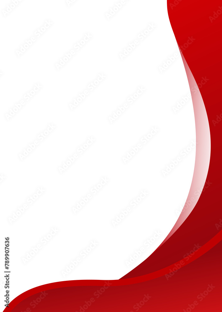 Red curved border transparent background png Stock Illustration | Adobe ...