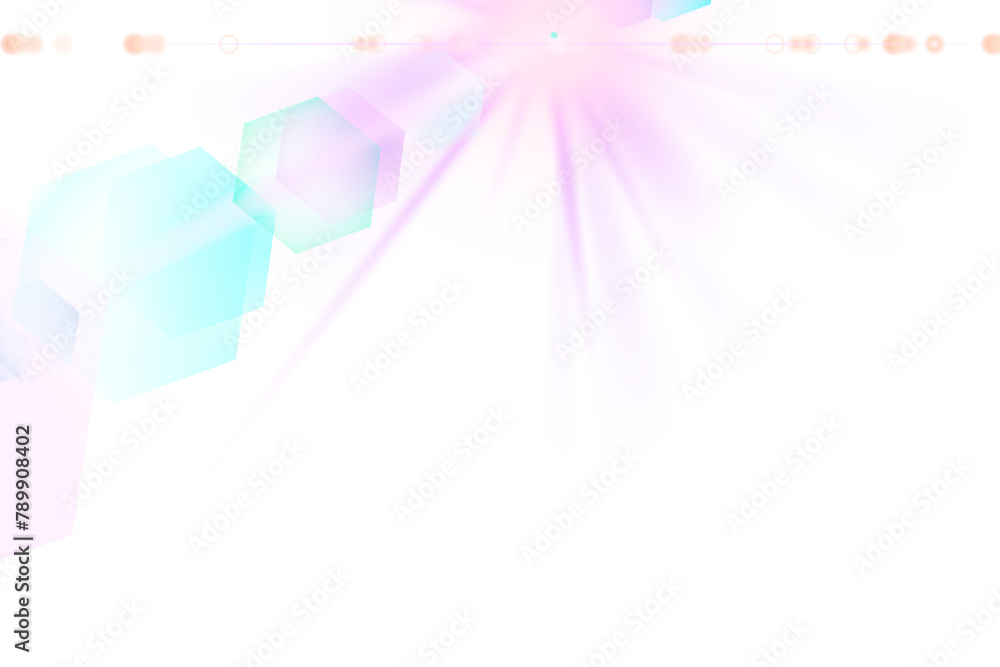 Png purple lens flare border with hexagon ghost effect design element ...