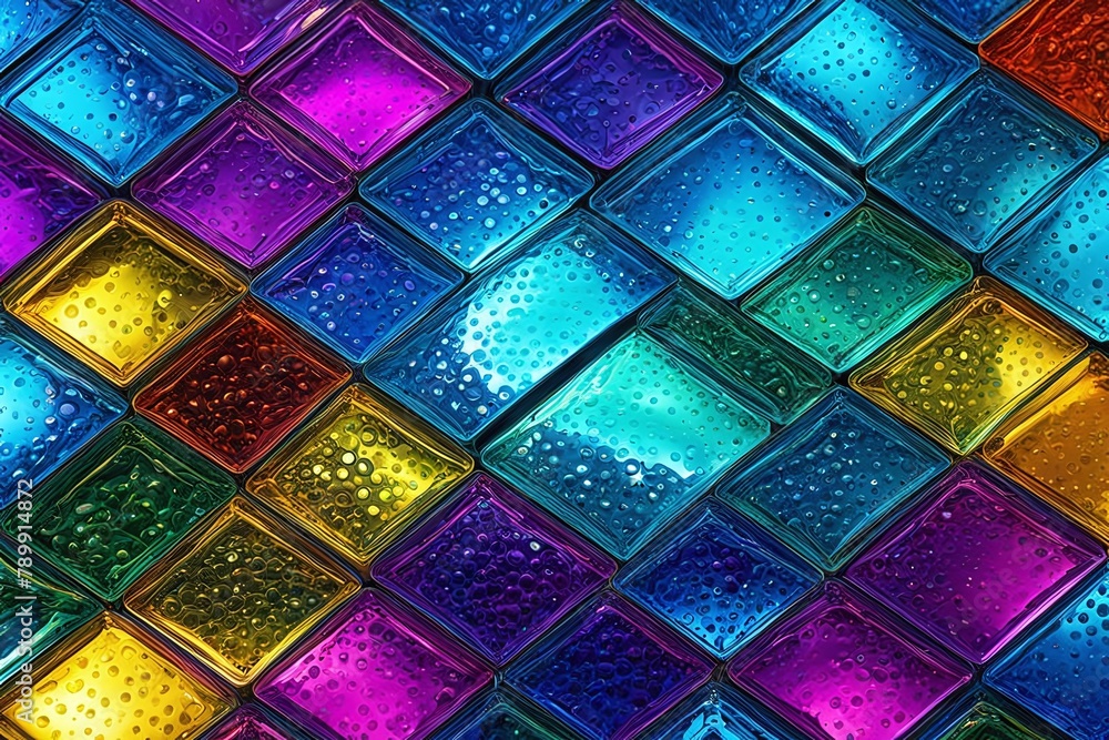 Abstract image by a stock photographer, featuring a vibrant glass-style ...