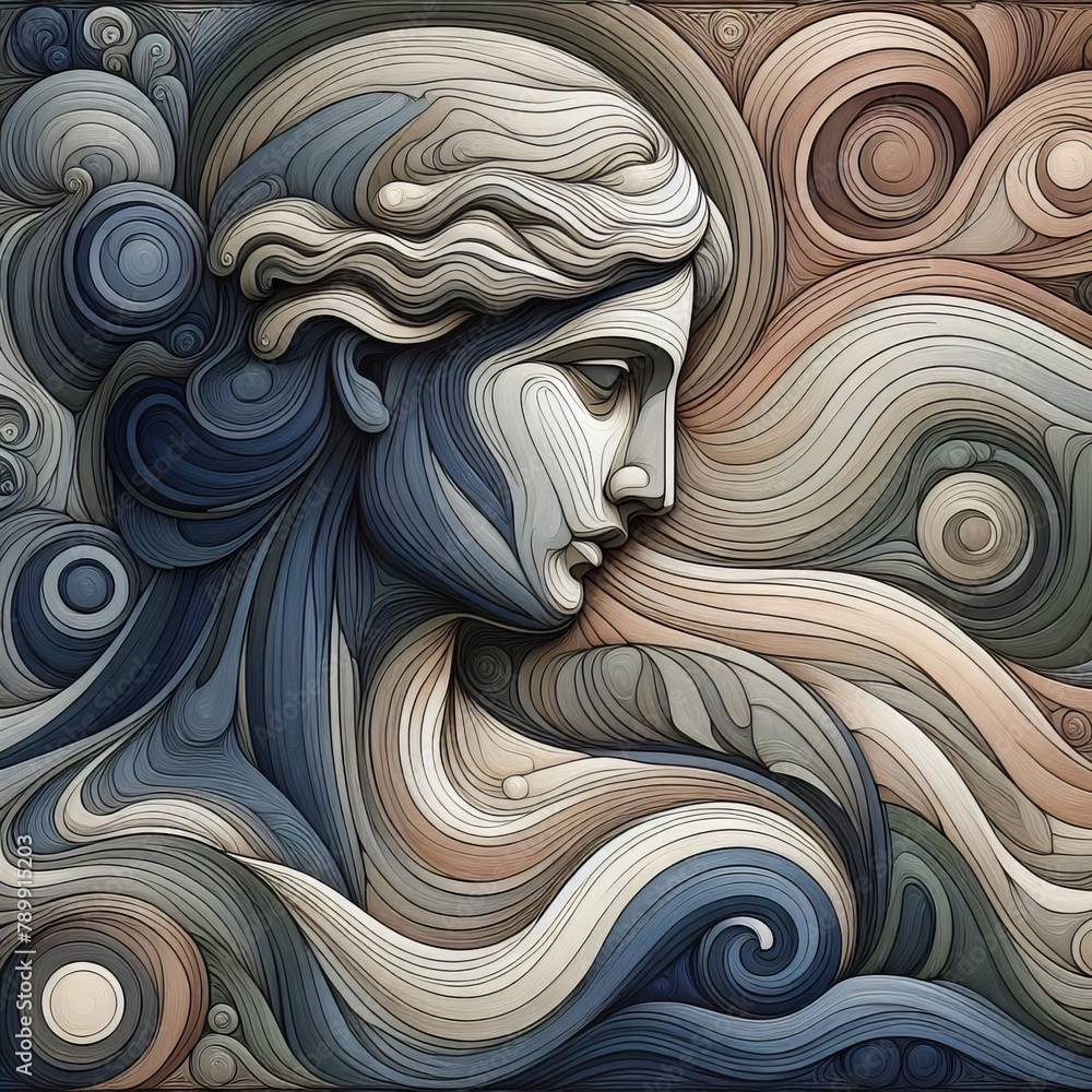 Abstract Serenity: A Fluid Dance of Formless Shapes in a Harmonious ...