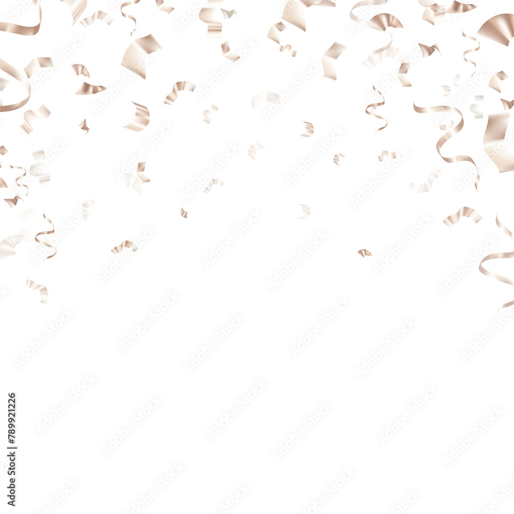 Png rose gold ribbons 3D border on transparent background for birthday ...