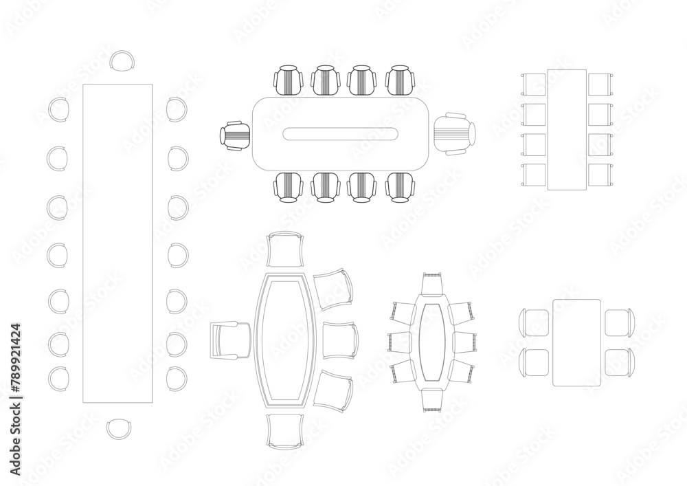 furniture icon interior plan view top set vector. architecture house ...
