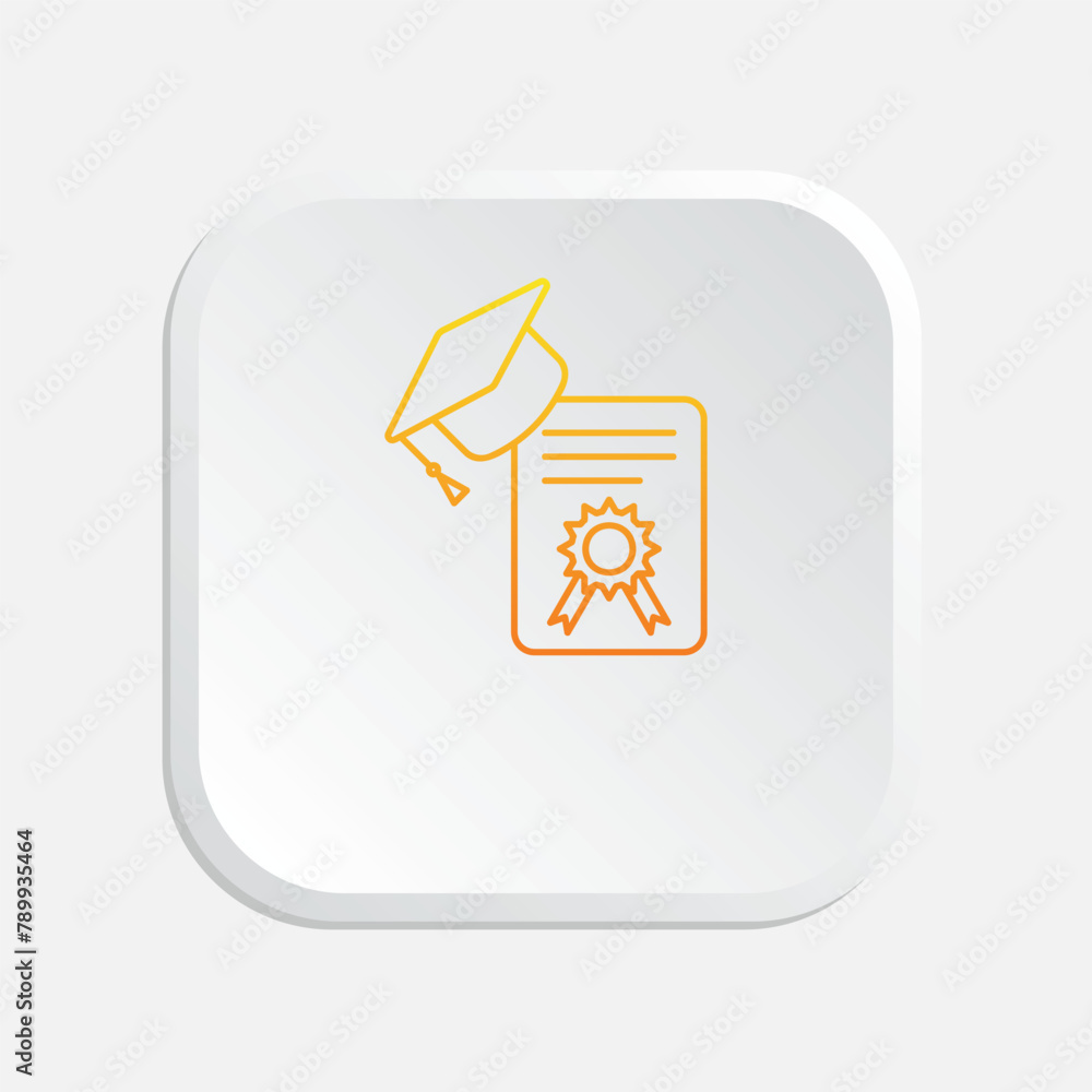 diploma icon, certificate, degree, graduation, credential ...