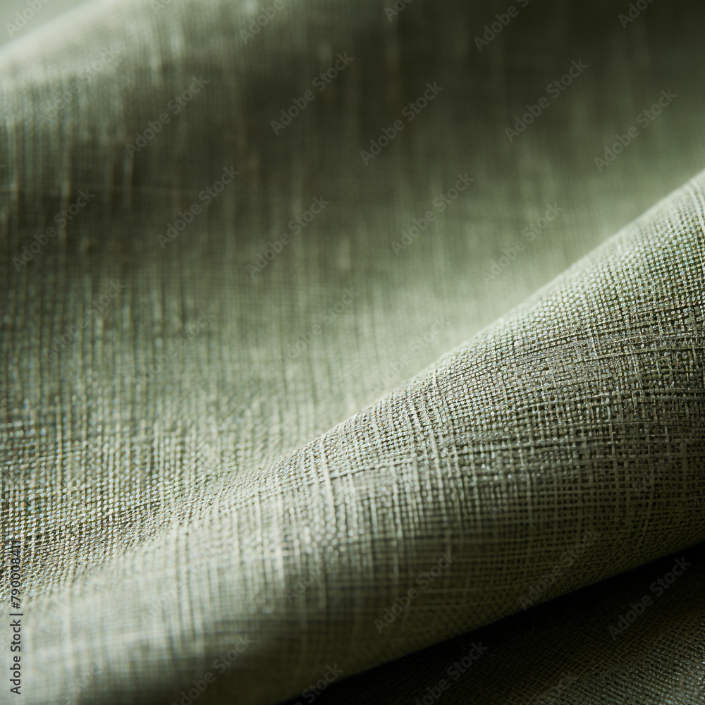 military green hemp sheet fabric zoomed in product photo showcasing ...