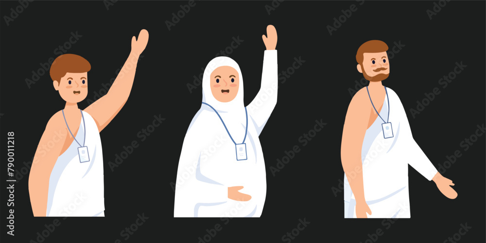 Character of hajj pilgrimage for Eid al Adha and Youm al Arfa Stock ...