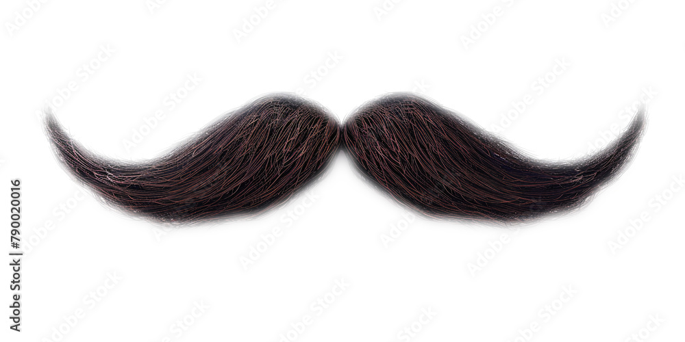 Mustache isolated on transparent background. Realistic 3d render. Stock ...