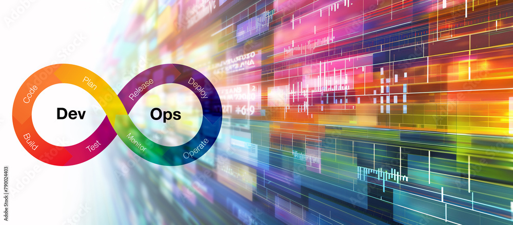 Infinity shape infographic template for DevOps business and marketing ...