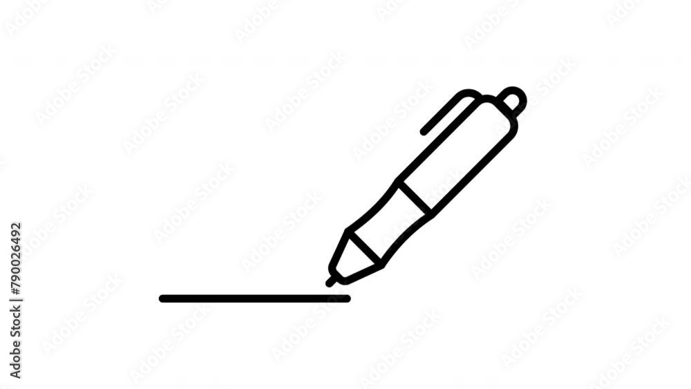 Pen animated icon with alpha channel. Perfect for project and ...