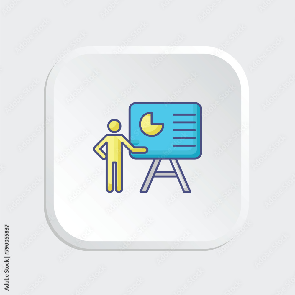 presentation icon, slideshow, lecture, seminar, talk, speech, demonstration, pitch, workshop ...