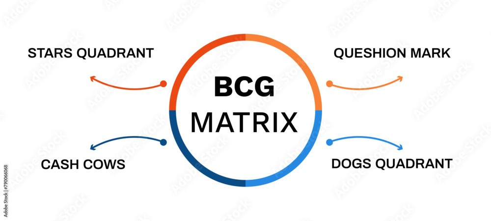 Bcg matrix diagram. Development and product development with management ...