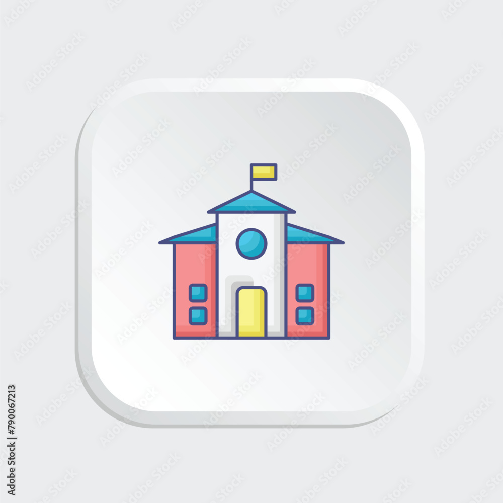 school icon, education, learning, students, teachers, classroom, study ...