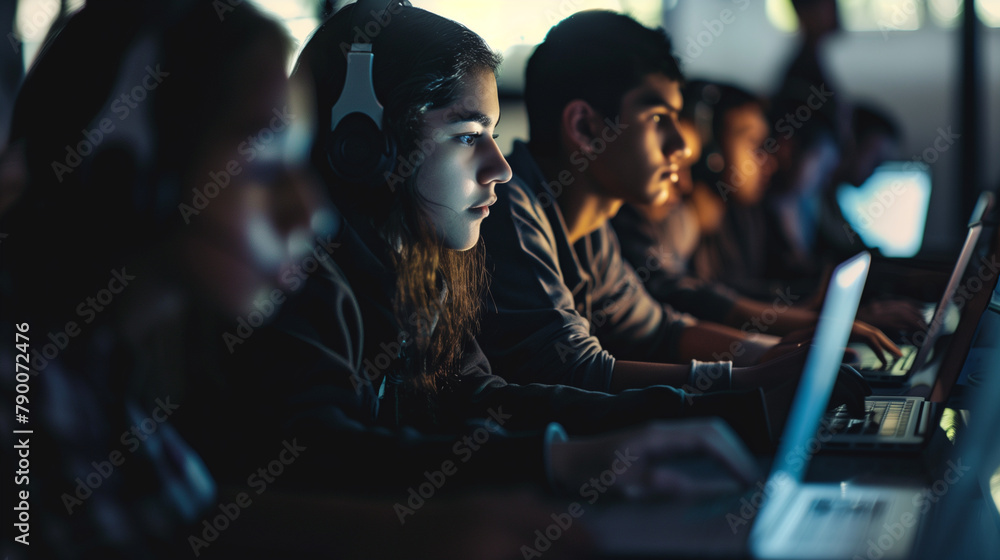Foto de Trainees participate in an ethical hacking workshop, using ... Foto de Trainees participate in an ethical hacking workshop, using ...