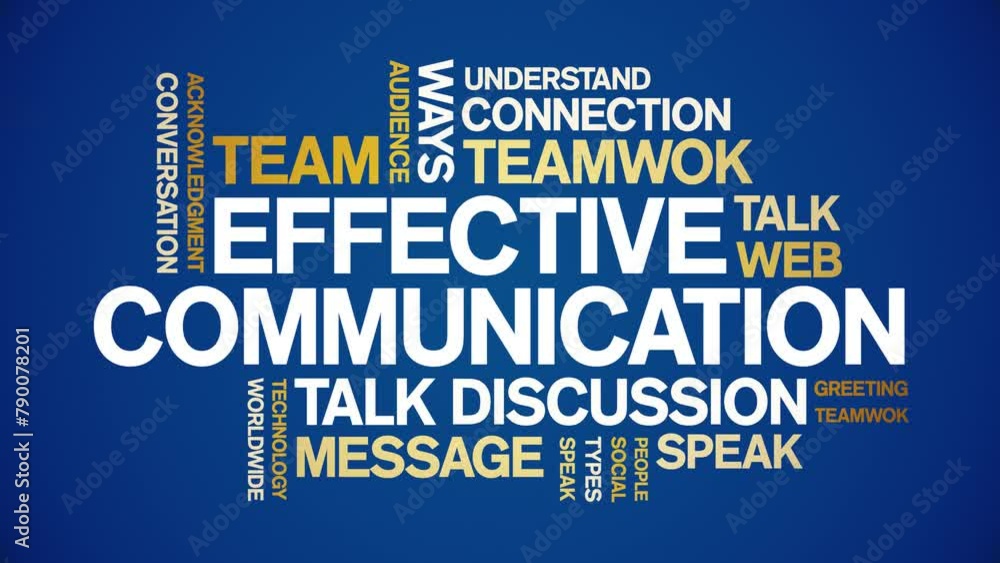 Effective Communication animated word cloud;text design animation tag ...